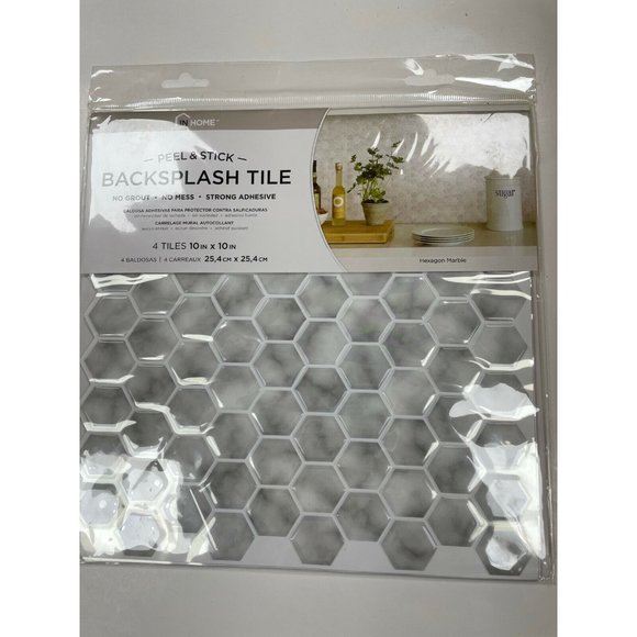 West Elm | Other | West Elm Set Of 4 Packs Hexagon Marble Peel Stick ...